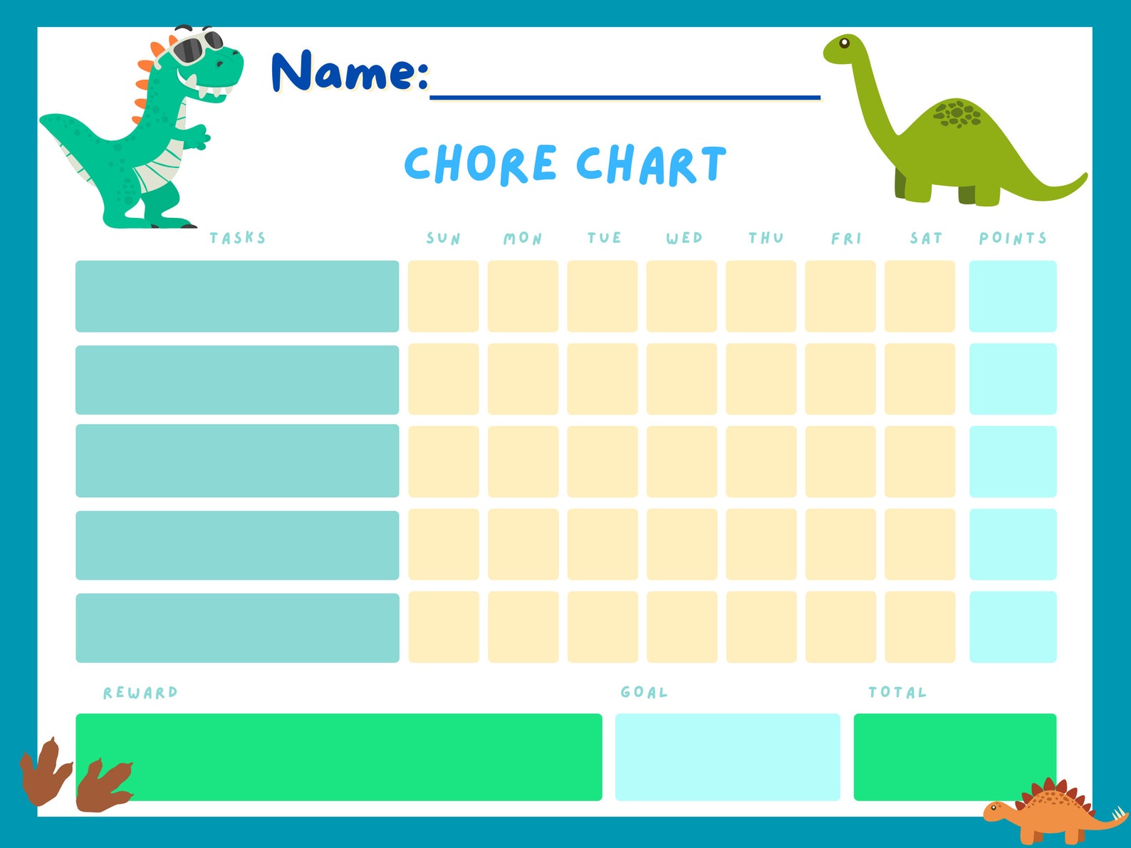 Reward Chart, Chore Chart, Behavior Chart, Boys Reward Chart, Daily ...