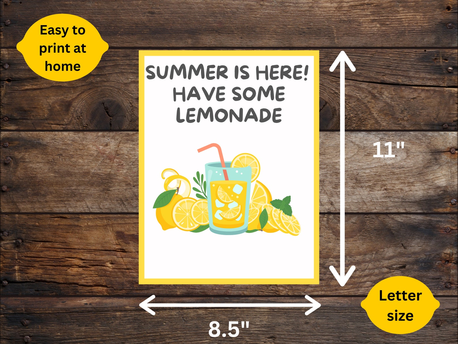 Lemonade Stand Signs, Instant Download and Print, Pretend Play, Summer ...