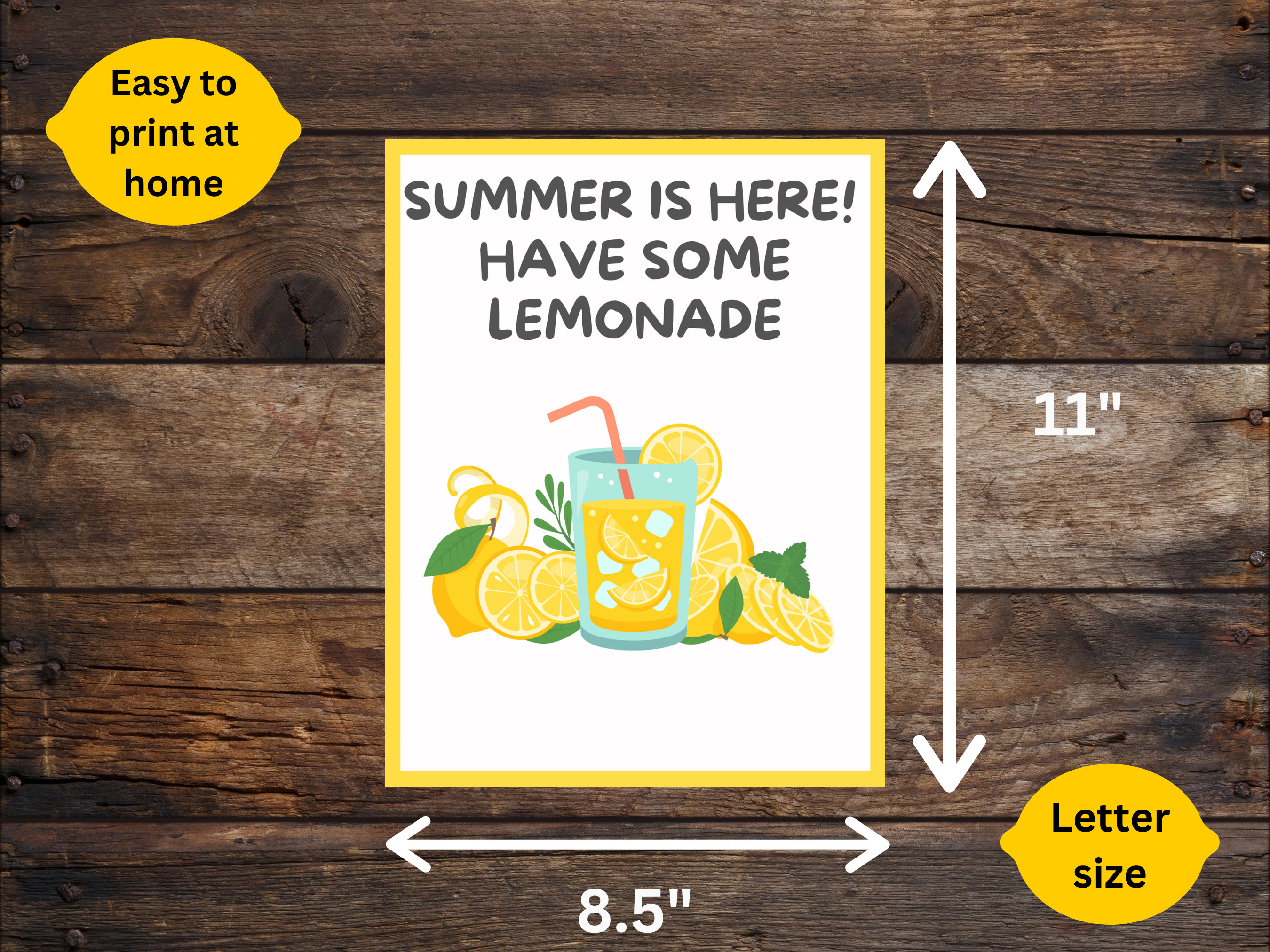 Lemonade Stand Signs, Instant Download and Print, Pretend Play, Summer ...