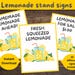 Lemonade Stand Signs, Instant Download and Print, Pretend Play, Summer ...