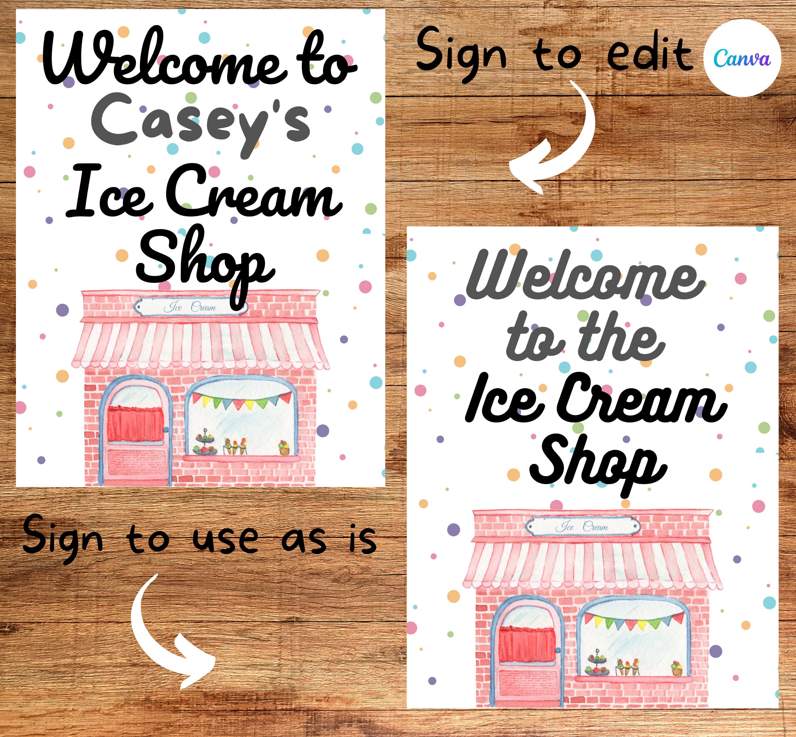 PRINTABLE Ice Cream Shop Dramatic Play Kit | Summer Activity ...