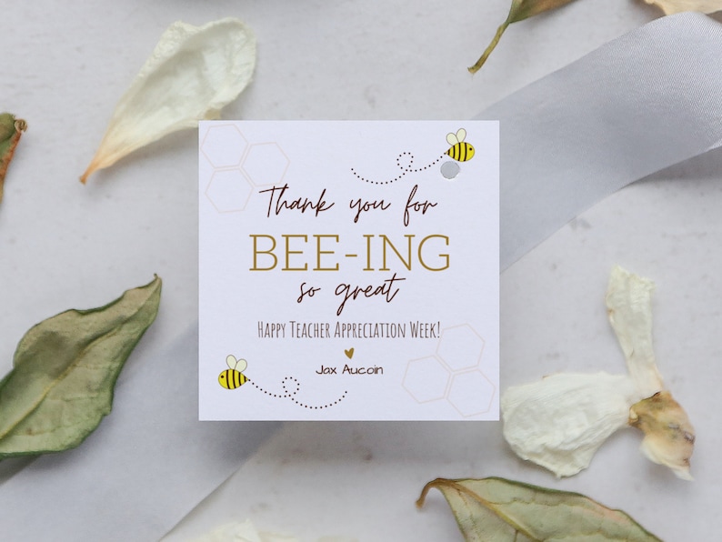 Editable Teacher Appreciation Tag Template | Teacher Thank You Tag ...