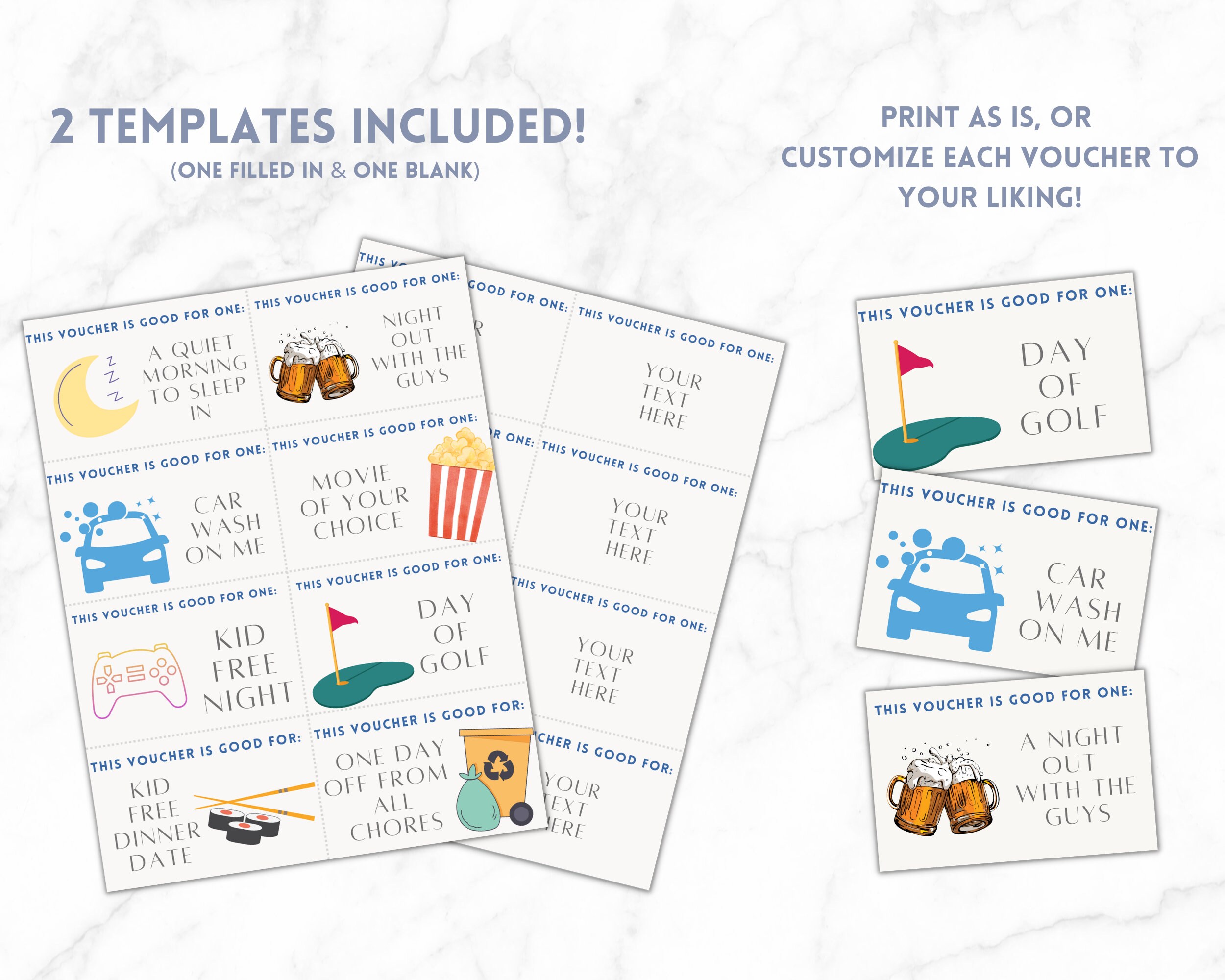Editable Father's Day/anniversary Coupon Book Template | Gift for Dad ...