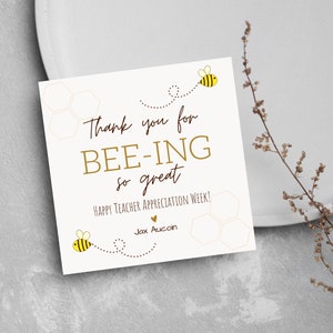 Editable Teacher Appreciation Tag Template | Teacher Thank You Tag ...
