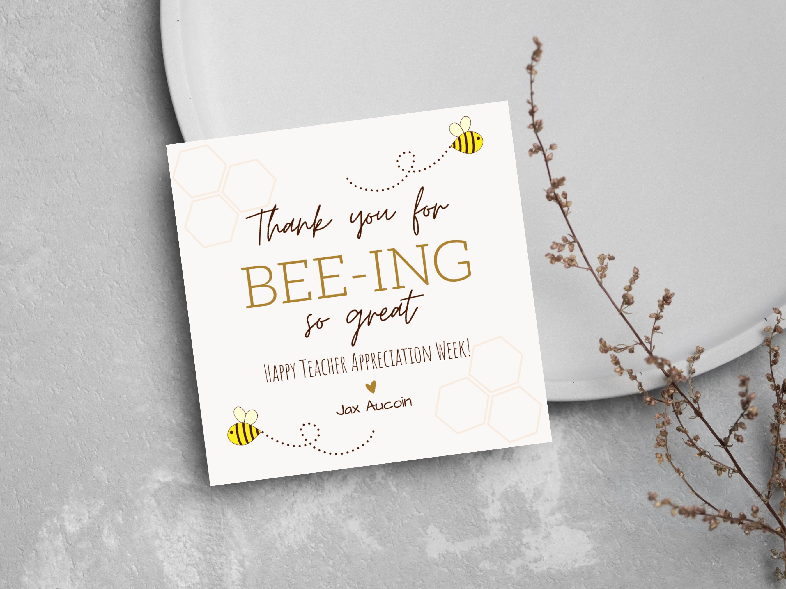 Editable Teacher Appreciation Tag Template | Teacher Thank You Tag ...