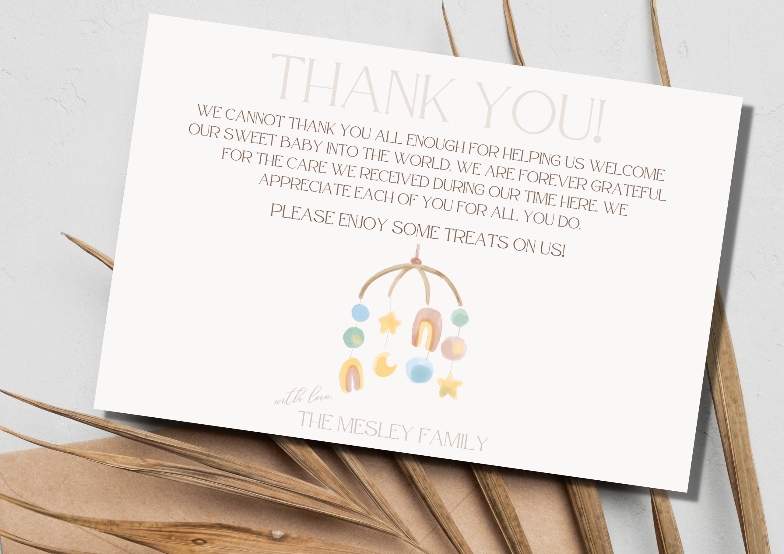 Editable L&d/mother Baby/postpartum Nurse or Midwife Thank You Sign ...