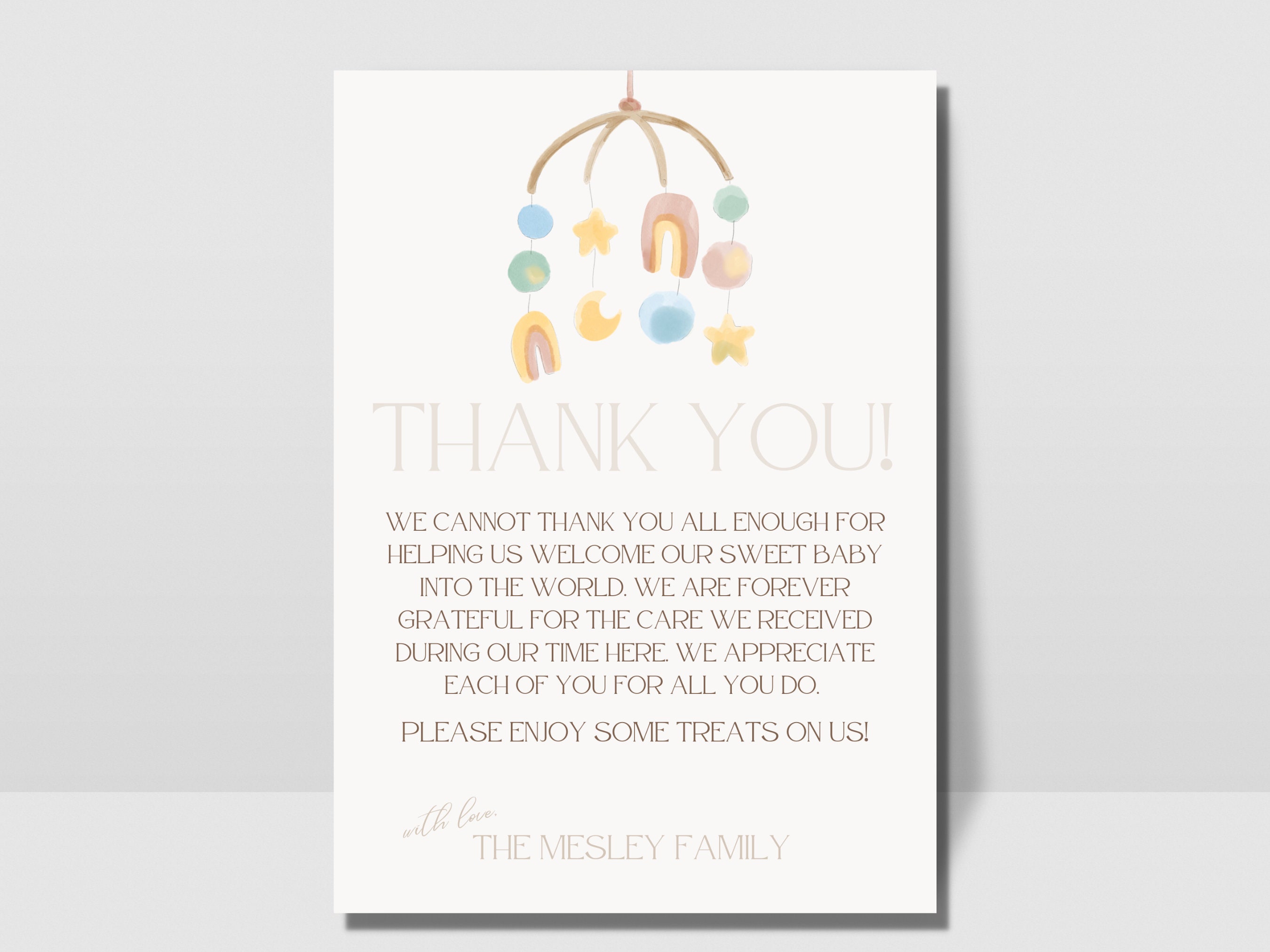 Editable Labor and Delivery/mother Baby/ NICU Nurse Thank You Sign ...