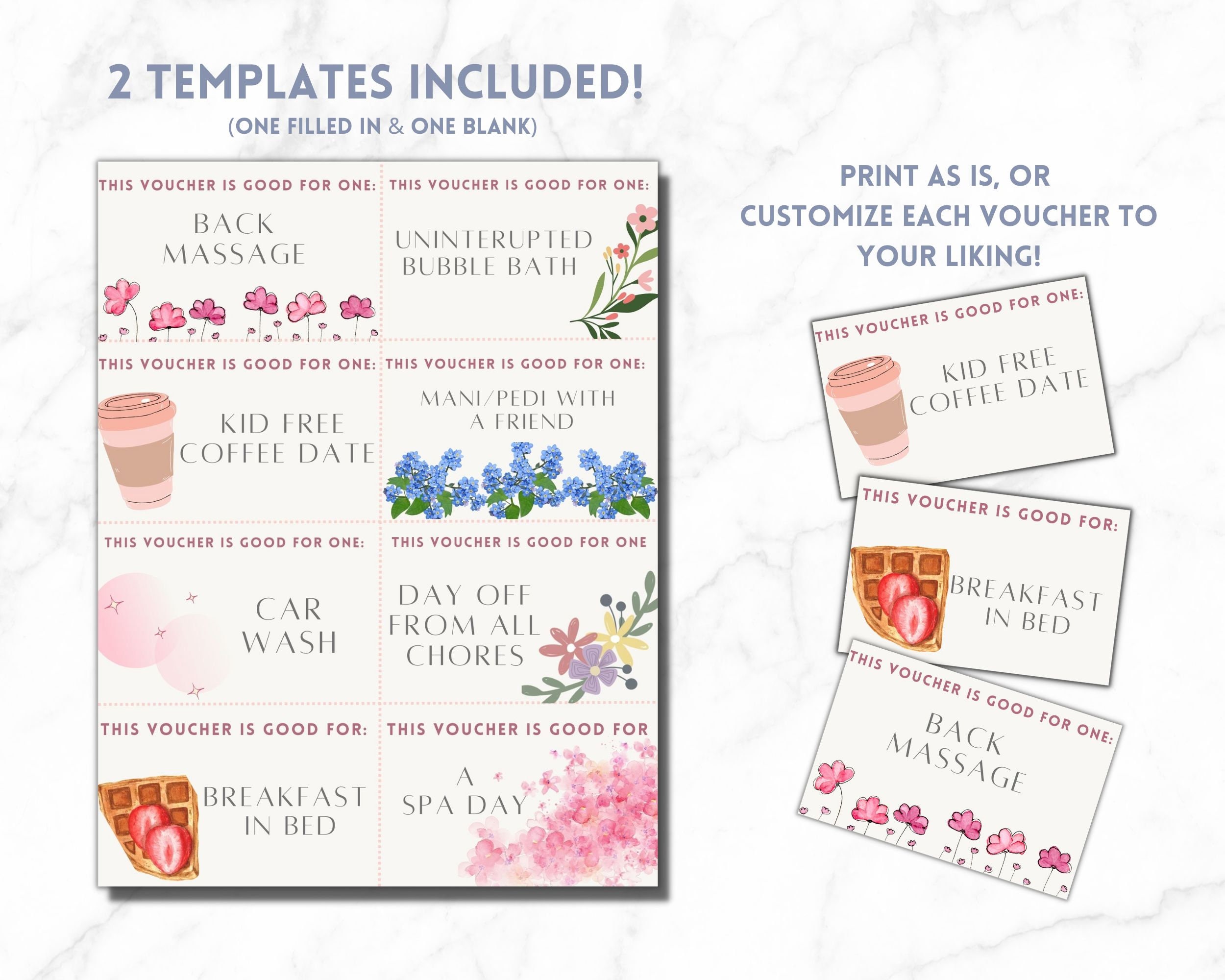 Editable Mother's Day Coupon Book | Coupon Book for MOM! | Print as is ...