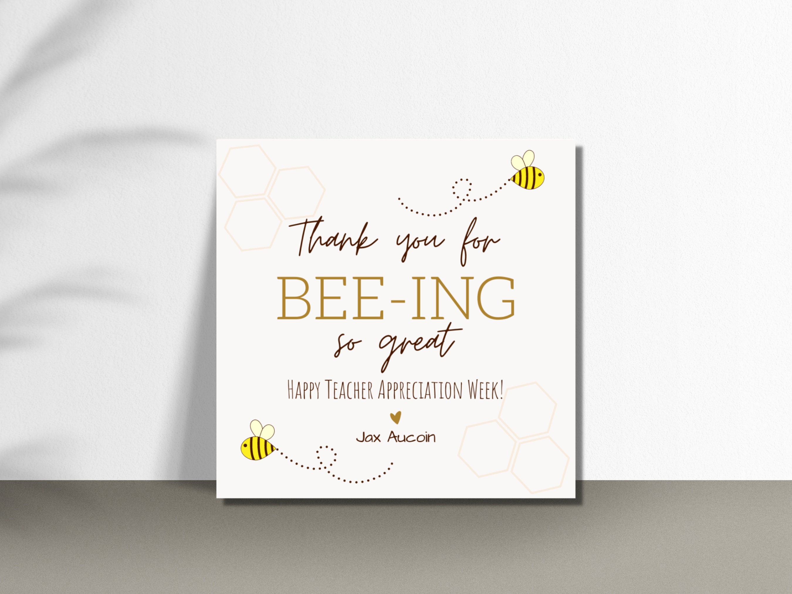 Editable Teacher Appreciation Tag Template | Teacher Thank You Tag ...