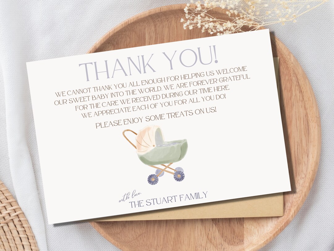 Labor and Delivery/mother Baby/ NICU Nurse Thank You Sign | Printable ...
