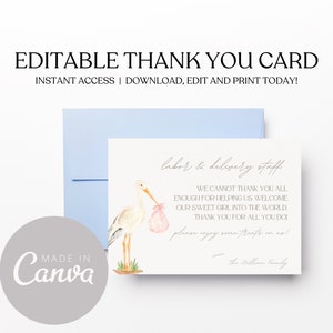 Labor and Delivery/mother Baby/ NICU Nurse Thank You Sign Printable ...