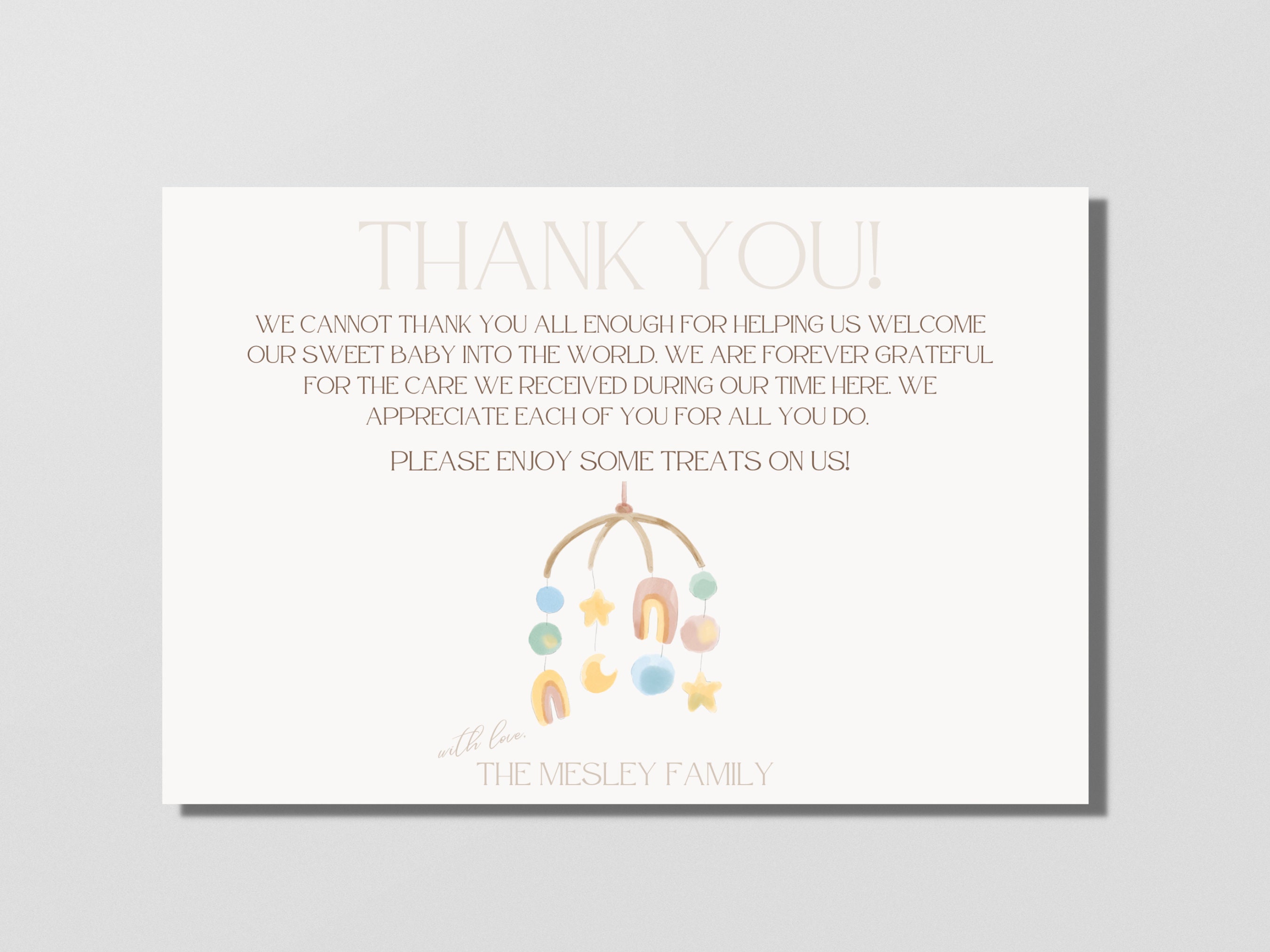 Editable L&d/mother Baby/postpartum Nurse or Midwife Thank You Sign ...