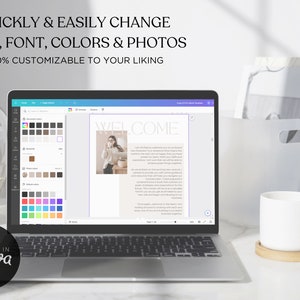 E-book Template | Editable Workbook Template | Neutral Minimalist ...