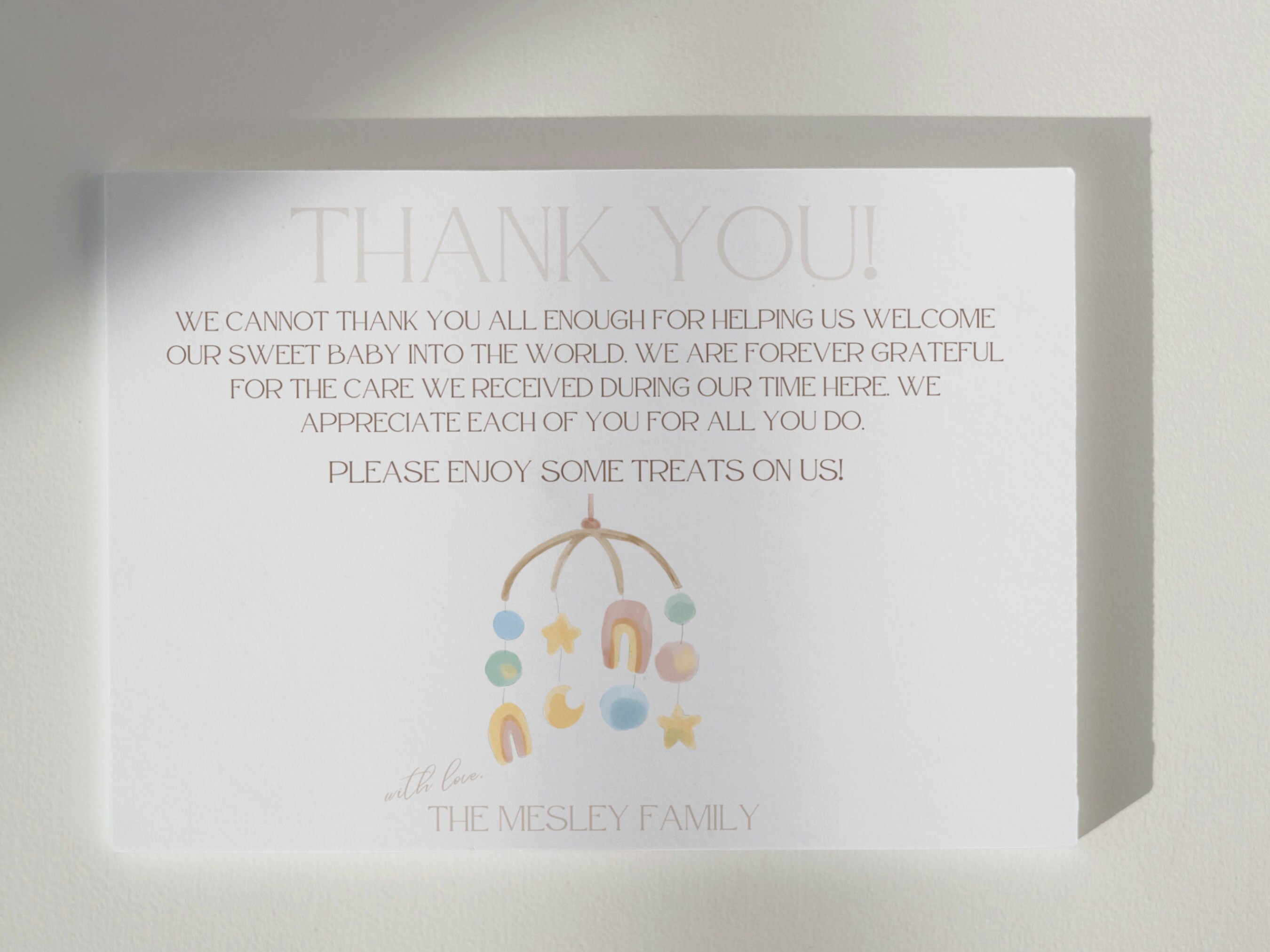 Editable L&d/mother Baby/postpartum Nurse or Midwife Thank You Sign ...
