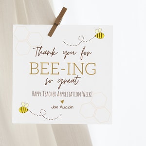 Editable Teacher Appreciation Tag Template | Teacher Thank You Tag ...