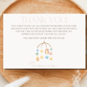 Editable L&d/mother Baby/postpartum Nurse or Midwife Thank You - Etsy