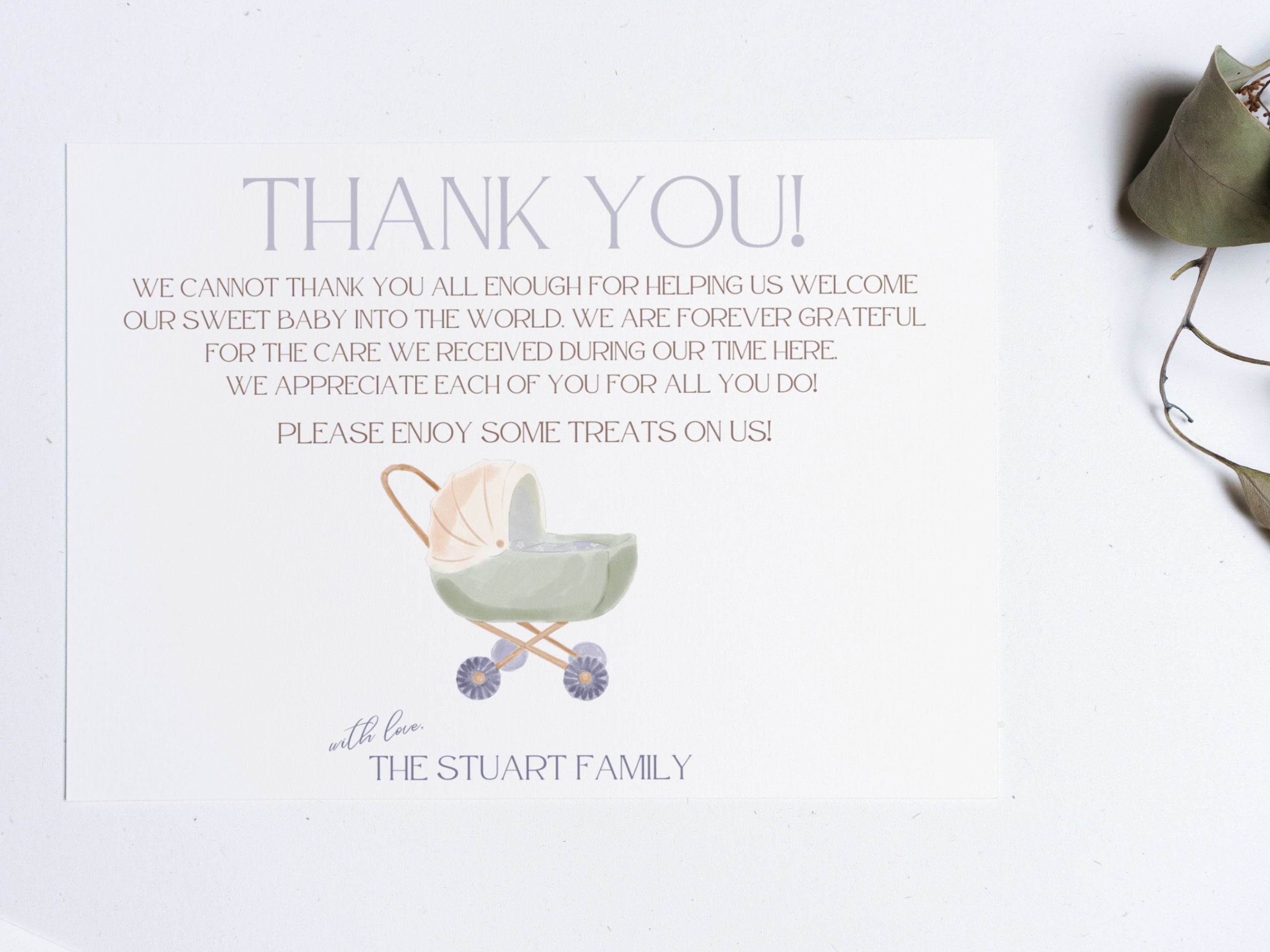 Labor and Delivery/mother Baby/ NICU Nurse Thank You Sign Printable ...