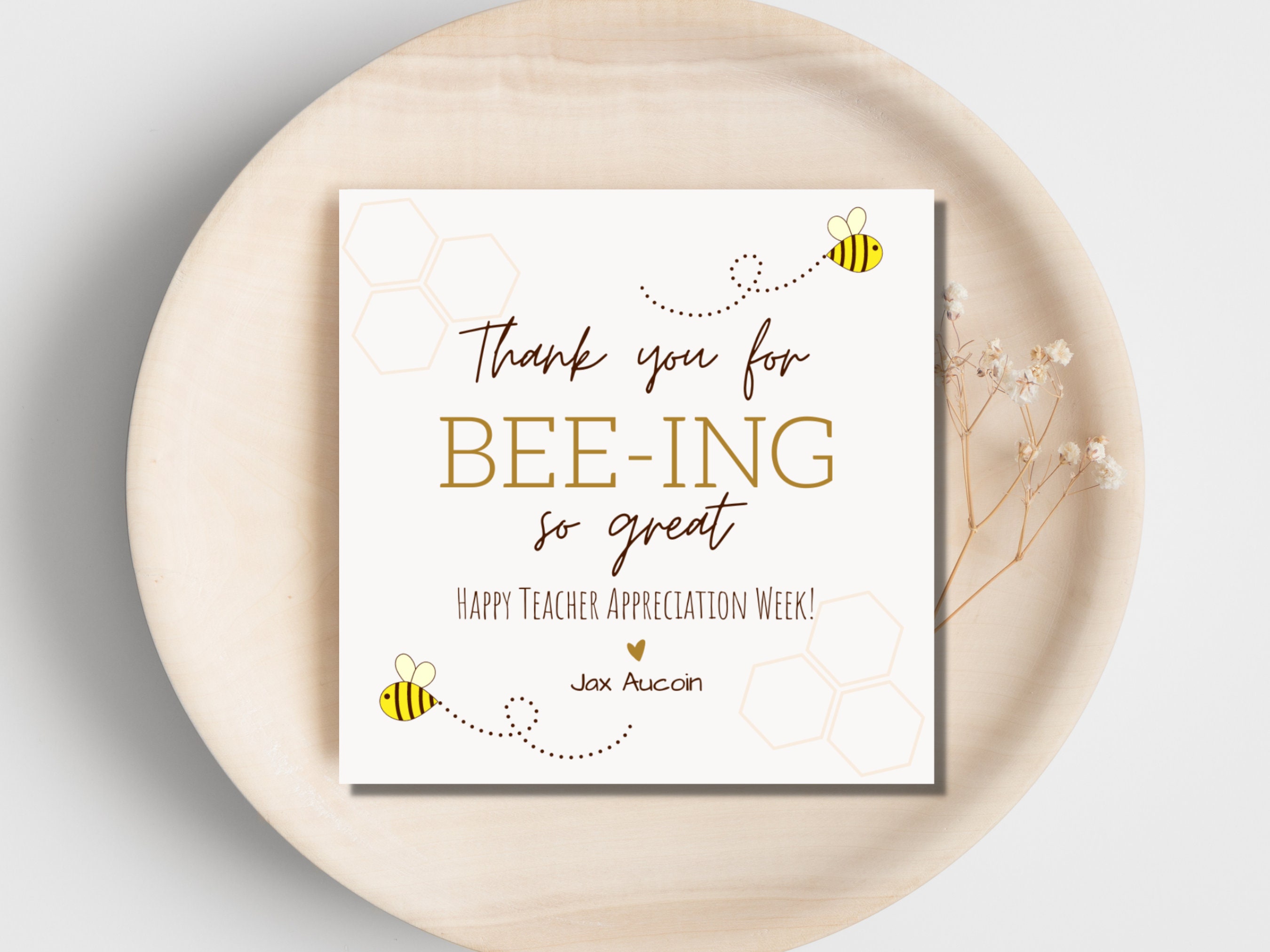 Editable Teacher Appreciation Tag Template | Teacher Thank You Tag ...