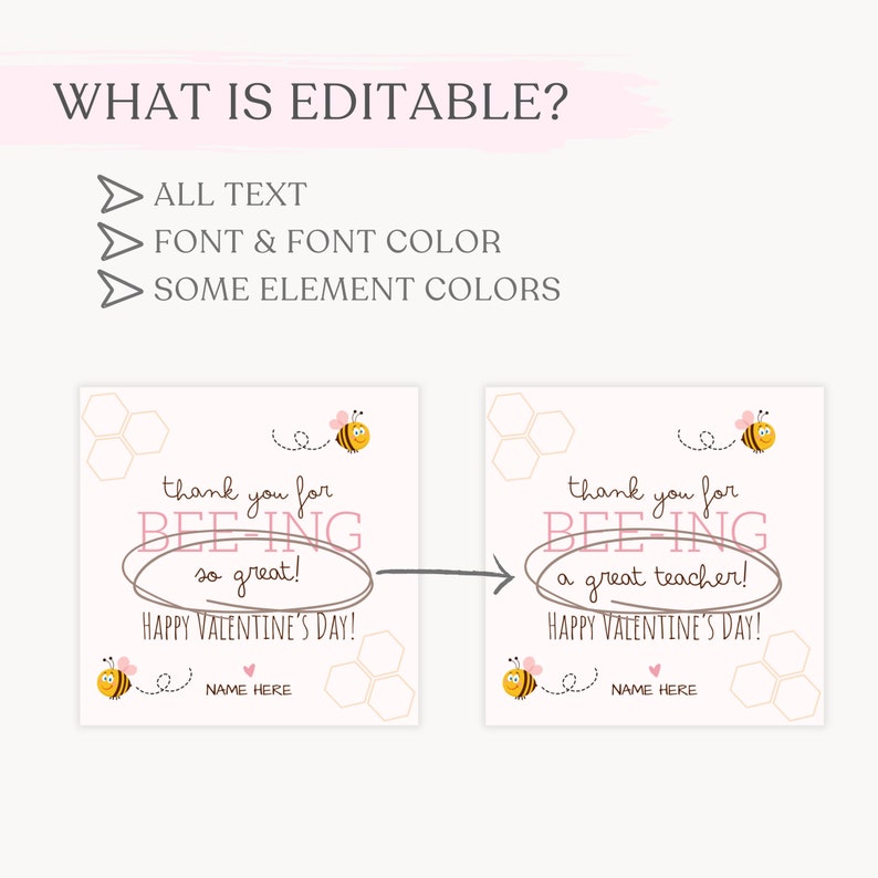 Editable Valentine's Day Favor Tag|tag for Class/daycare|kids Treats ...