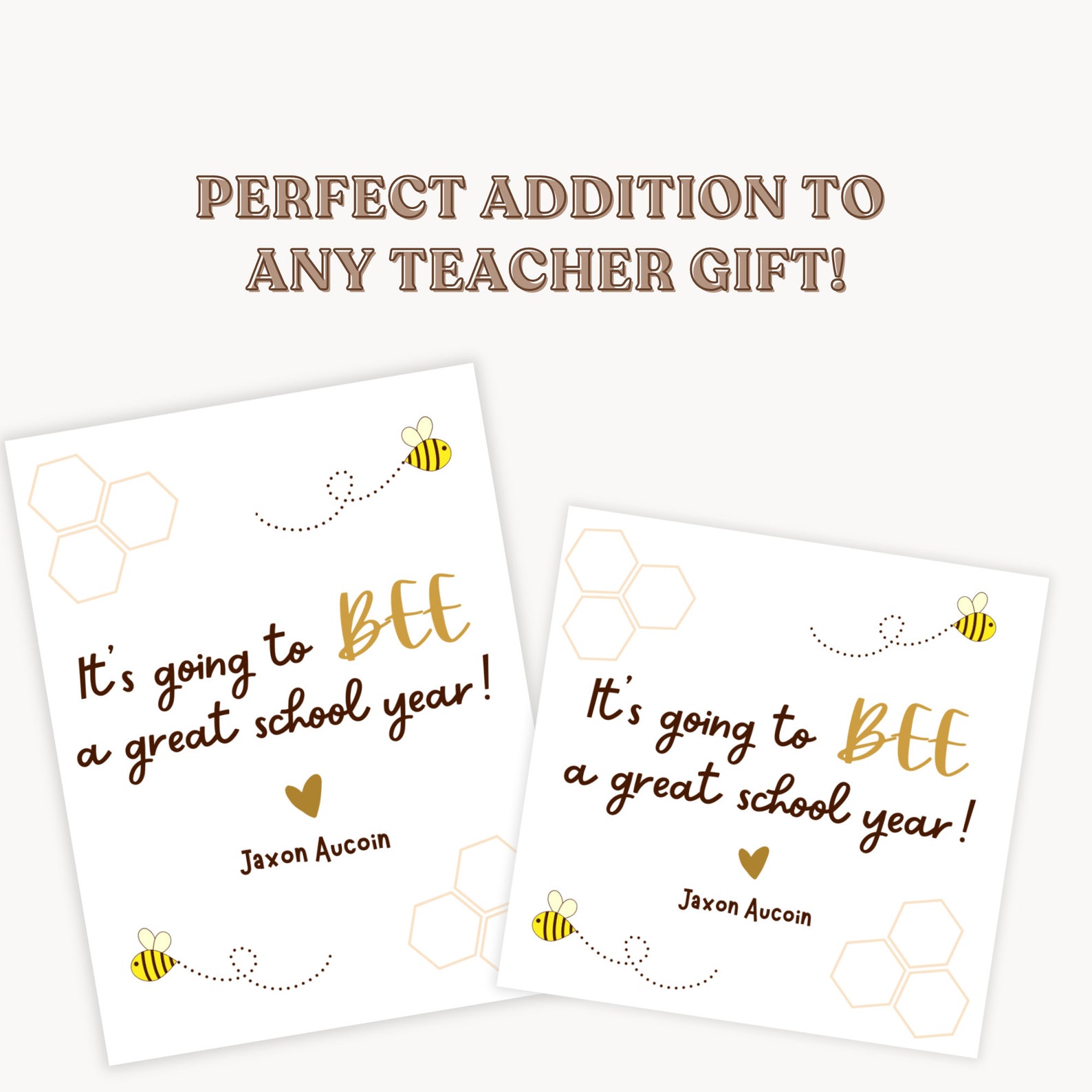 Editable Back to School Teacher Gift Tag Template | Teacher Thank You ...