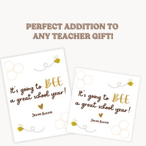 Editable Back to School Teacher Gift Tag Template | Teacher Thank You ...