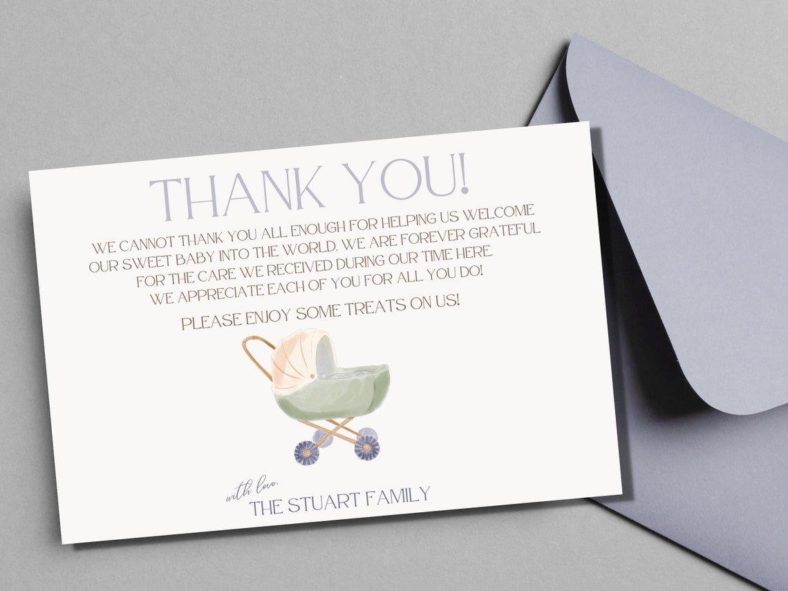 Labor and Delivery/mother Baby/ NICU Nurse Thank You Sign Printable ...