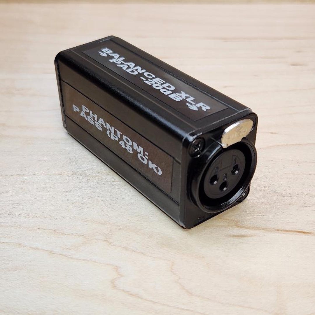 Inline Balanced XLR Attenuator Pad (-10 Db / -20 Db, Phantom Pass) - Etsy