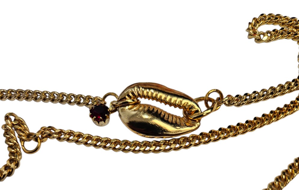 Filigree Articulated Fish Necklace Set With Earrings in Gold, Rhodium ...