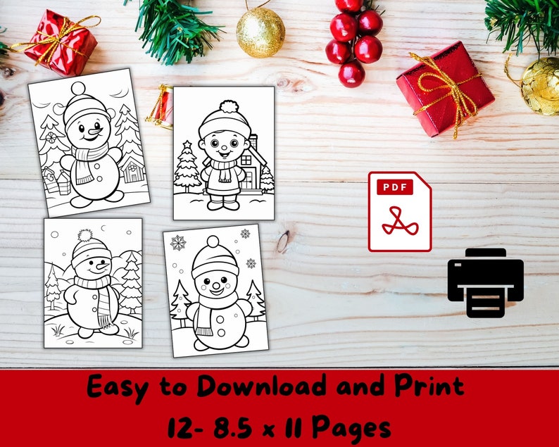 Christmas Coloring Pages,holiday Family Activity,coloring Pages for ...