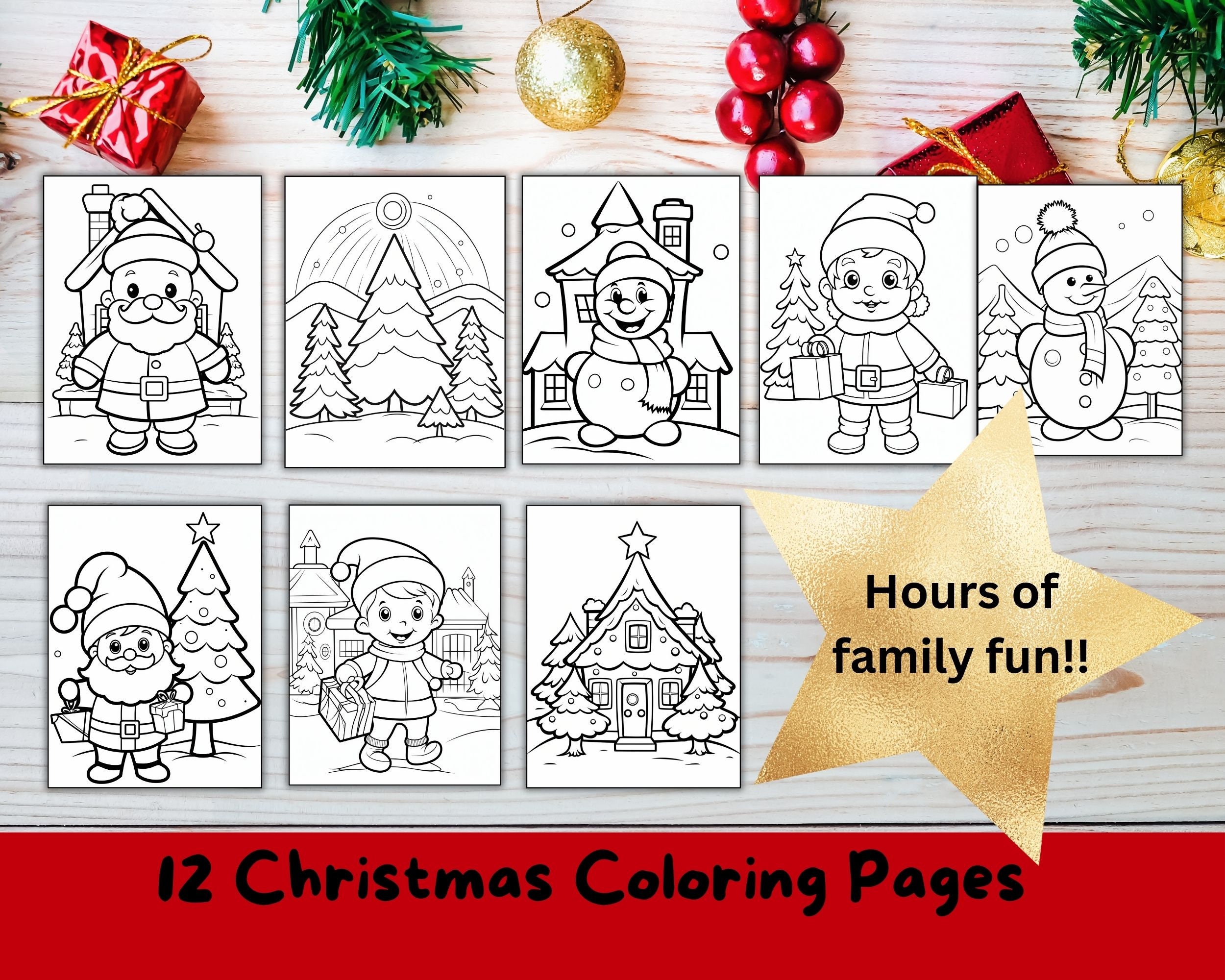 Christmas Coloring Pages,holiday Family Activity,coloring Pages for ...