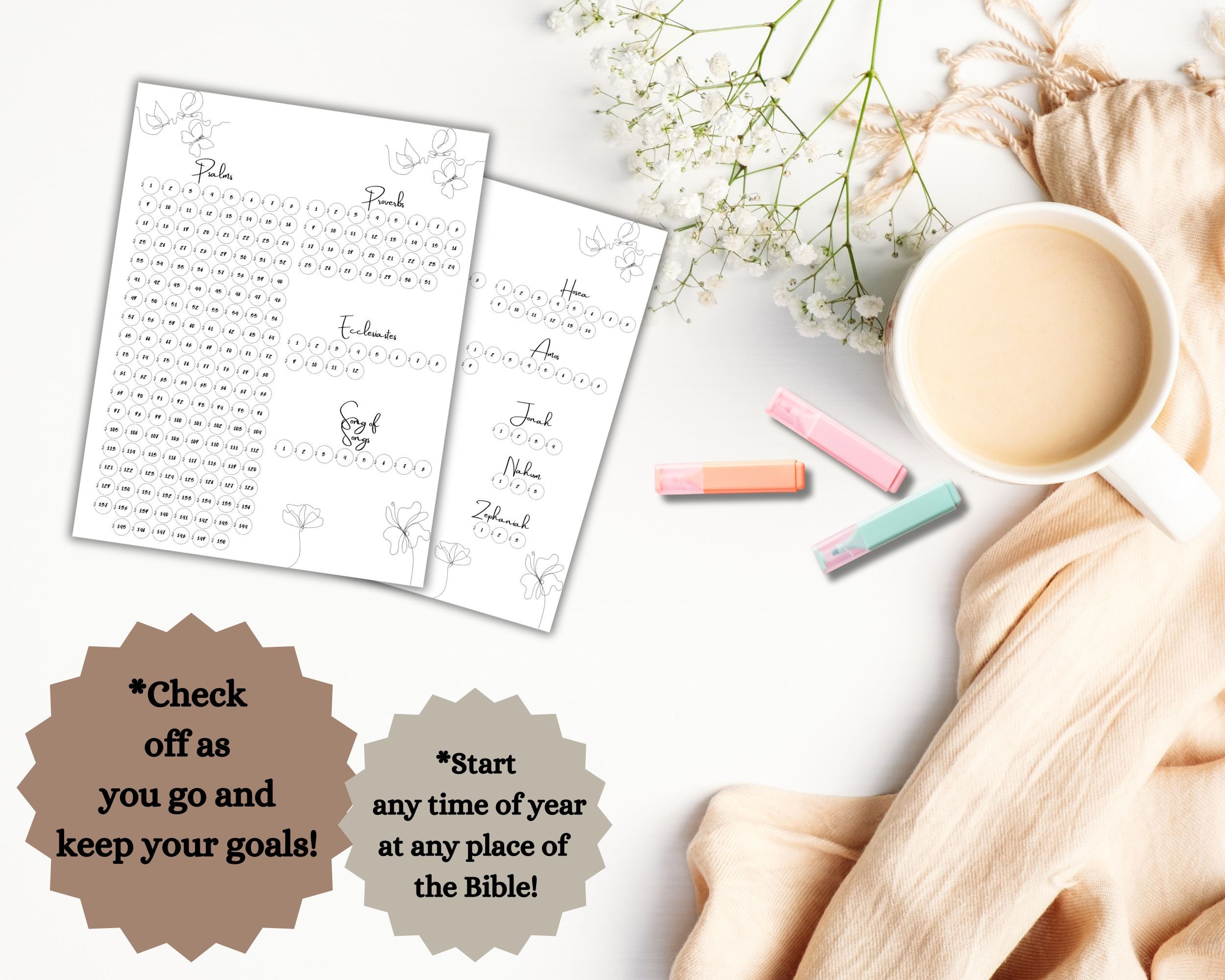 Printable Bible Reading Tracker, Bible Reading Trackers, Christian ...