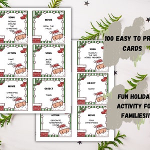 Christmas Charades, Christmas Charades Printable, Christmas Printable ...