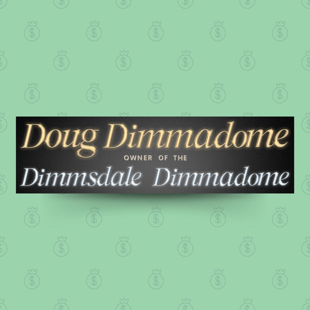 Doug Dimmadome Vinyl Bumper Sticker Magnet Decal - Funny Cartoon Meme ...