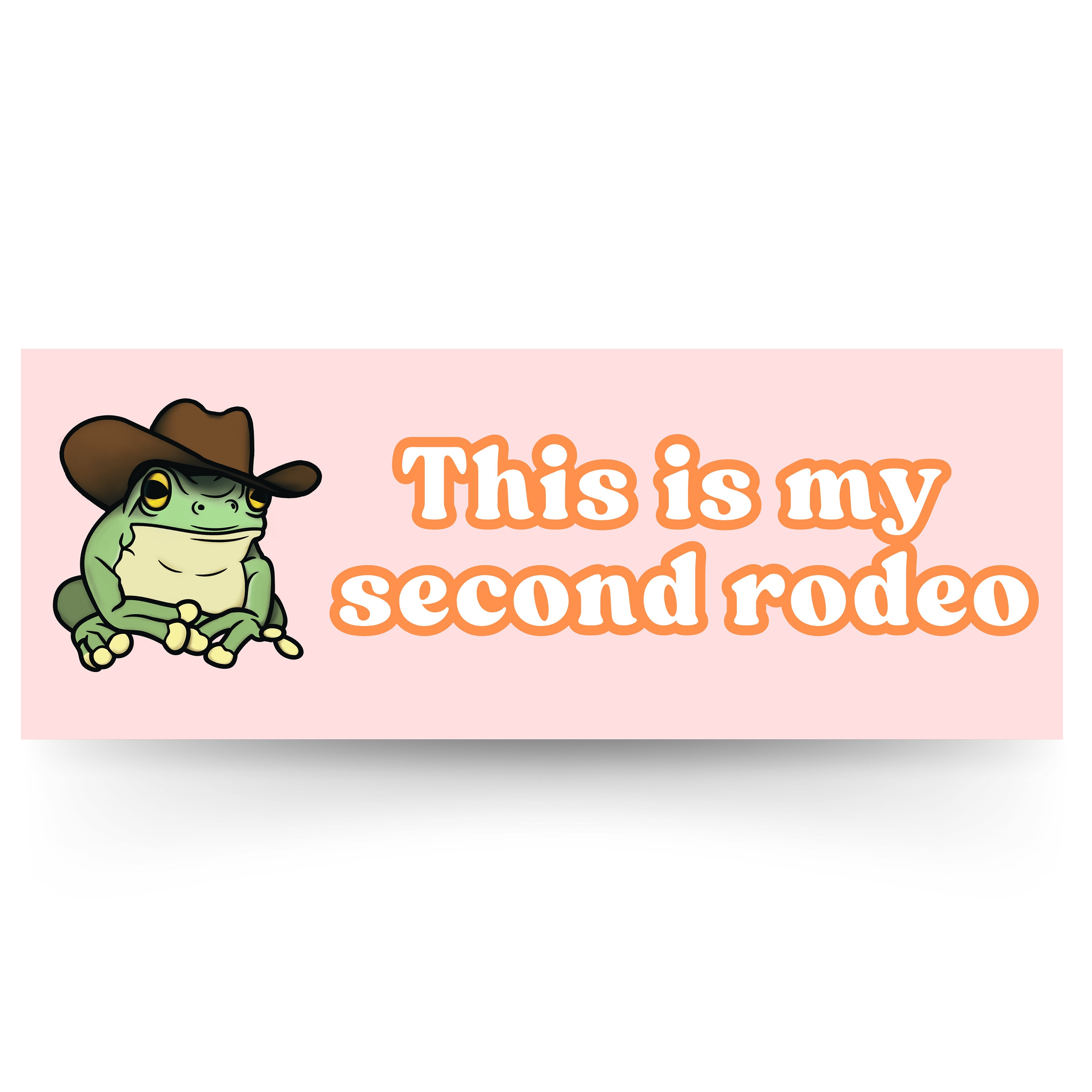 This is My Second Rodeo Funny Cowboy Tree Frog Vinyl Bumper - Etsy