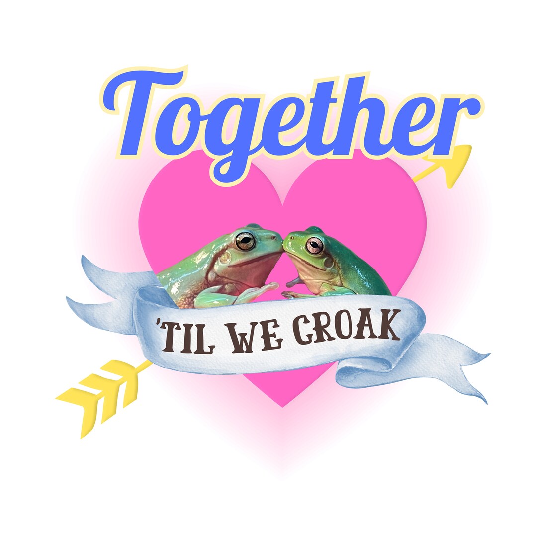 Together til We Croak Funny Whites Tree Frog Vinyl Bumper Sticker - Etsy