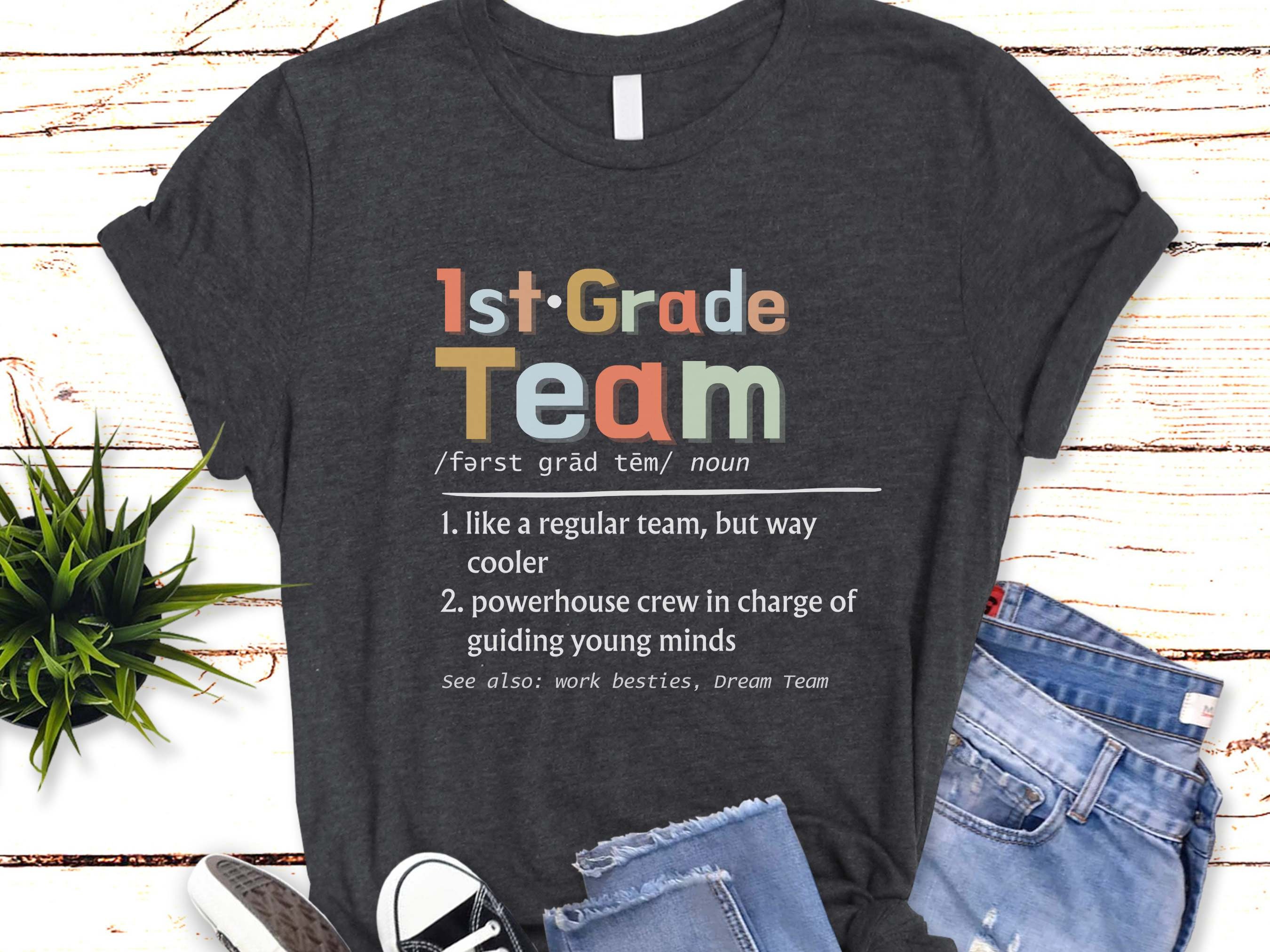 First Grade Teacher Shirt, 1st Grade Team T-shirt, First Grade Crew ...