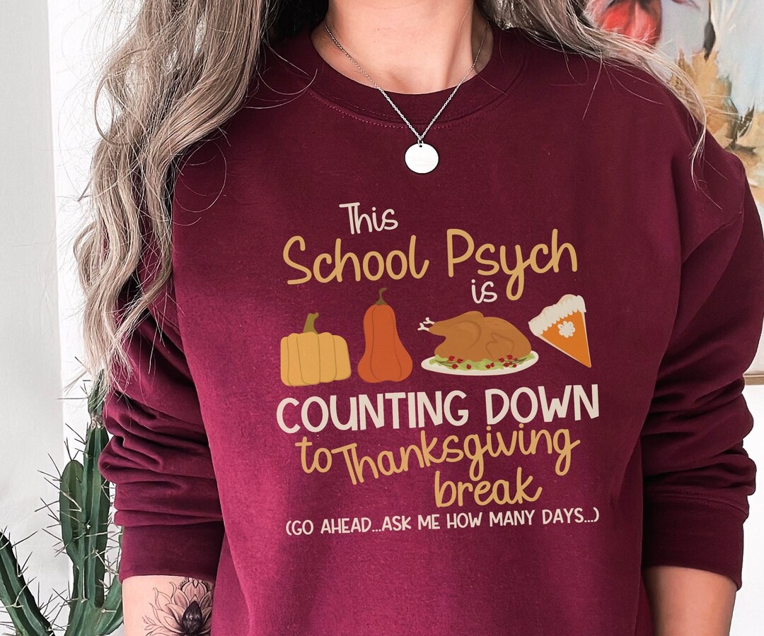 School Psych Thanksgiving Sweater, Fall Break School Psychologist ...