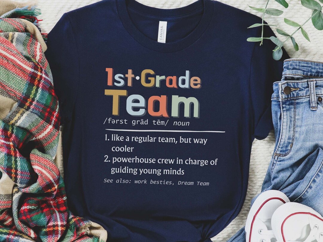 First Grade Teacher Shirt, 1st Grade Team T-shirt, First Grade Crew ...