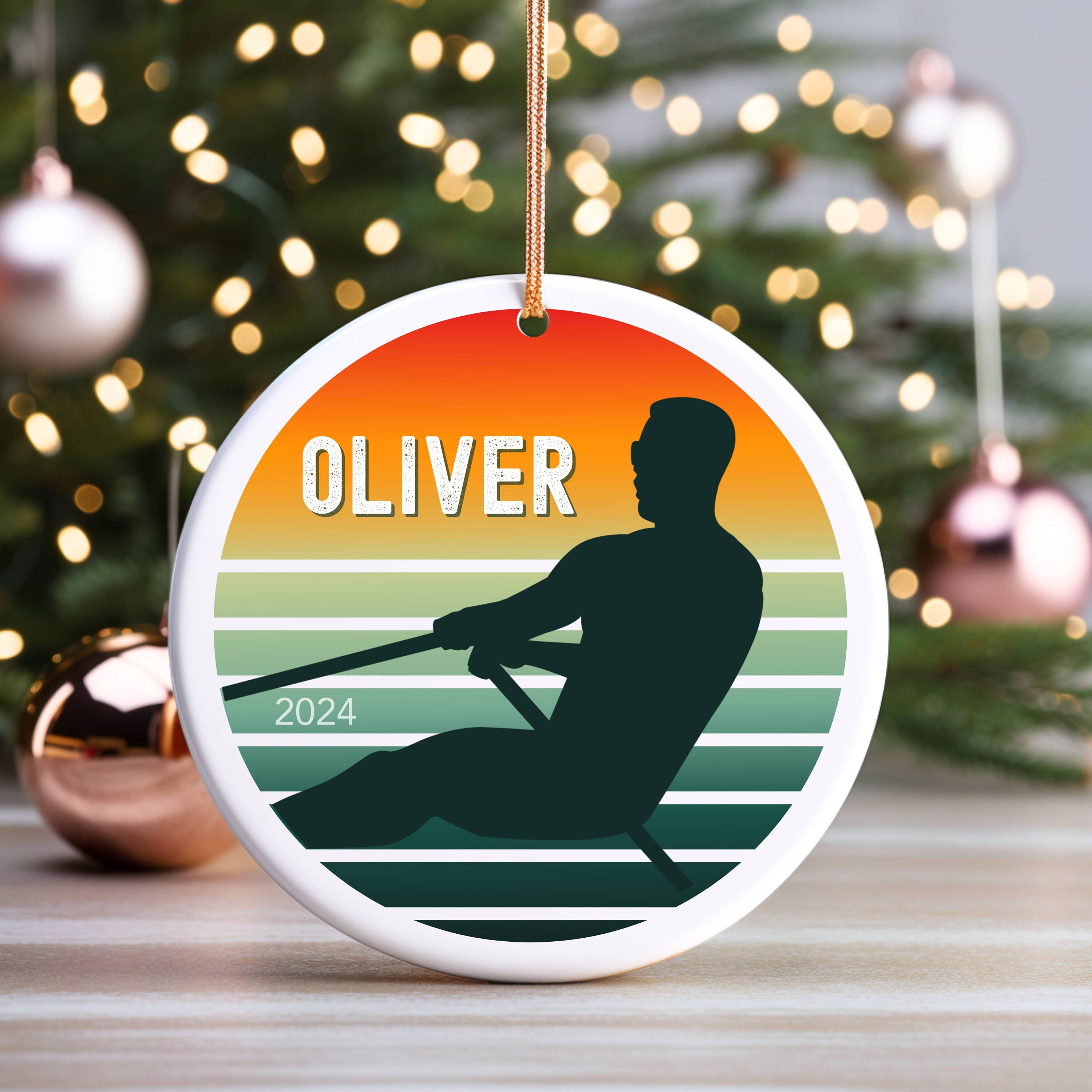 Personalized Rowing Christmas Ornament for Men and Boys, Custom ...