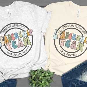 Custom School Leadership Team Shirts, Matching Personalized Tshirts ...