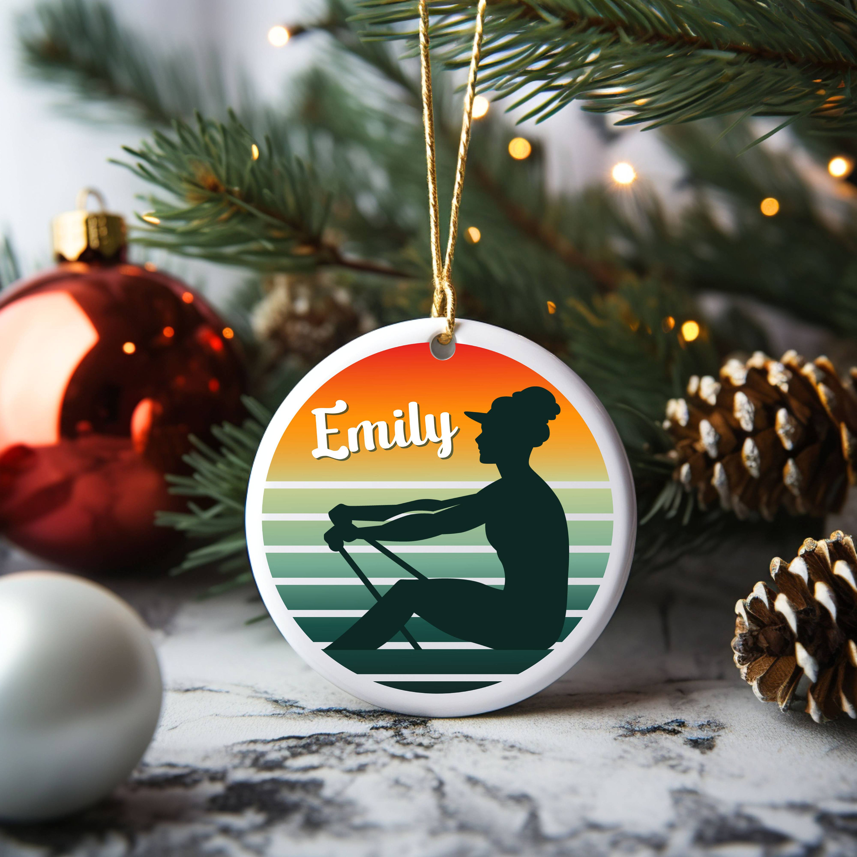 Personalized Rowing Christmas Ornament for Women & Girls, Custom ...