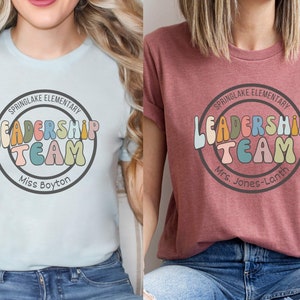 Custom School Leadership Team Shirts, Matching Personalized Tshirts ...