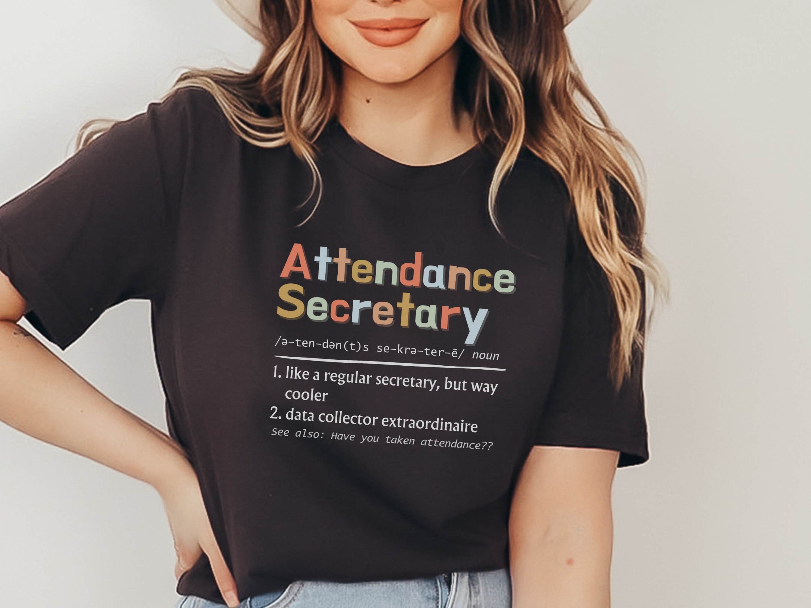 Attendance Secretary Shirt for Back to School, Funny High School ...