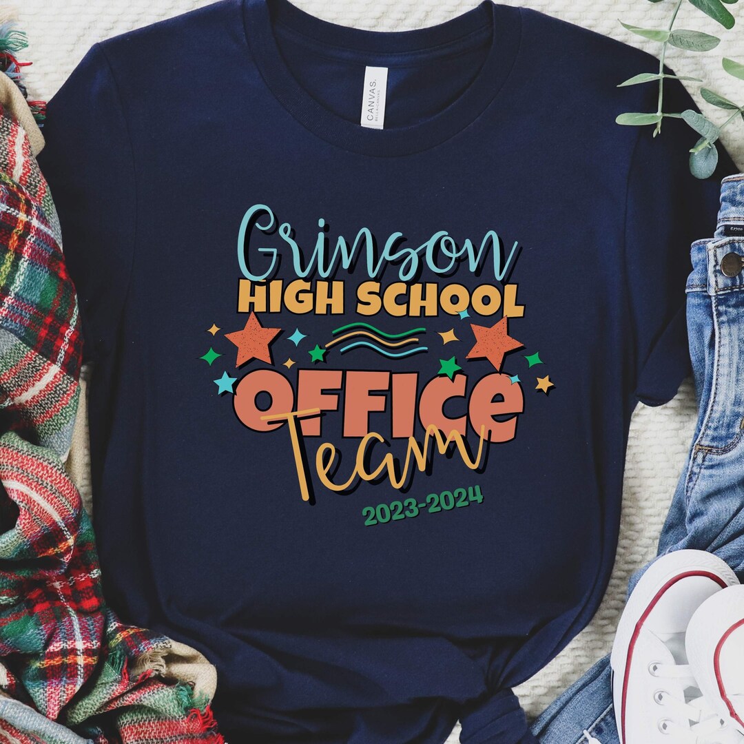 Custom School Office Shirts, Matching Personalized Front Office Tshirts ...