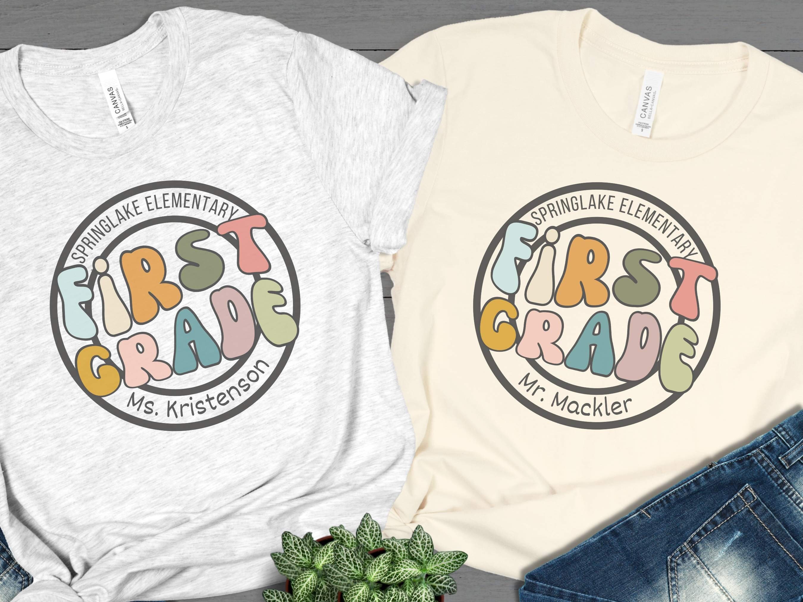 Custom Elementary Teaching Team Grade Level Shirts, Personalized ...