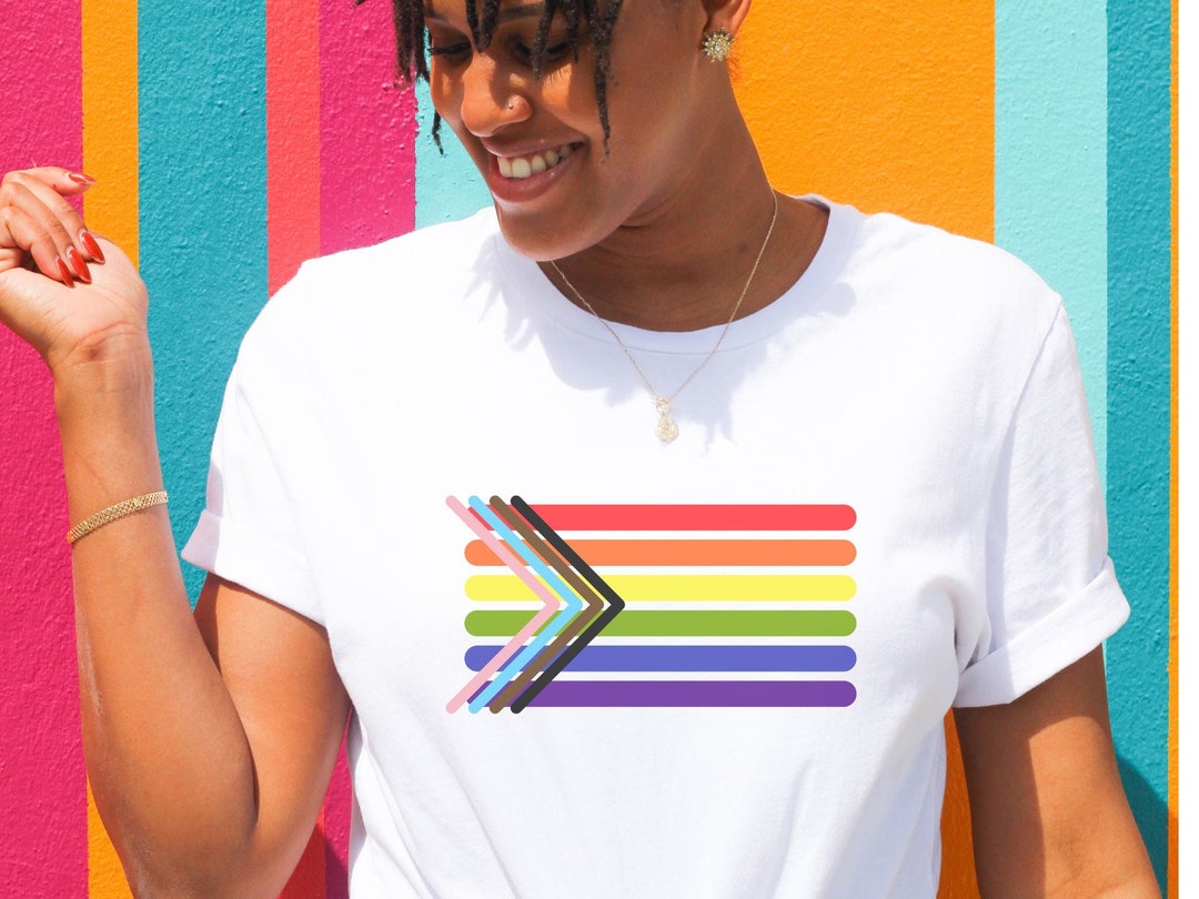 Progress Pride Flag Shirt, Rainbow Flag Tshirt, Pride Month Tee, Pride ...