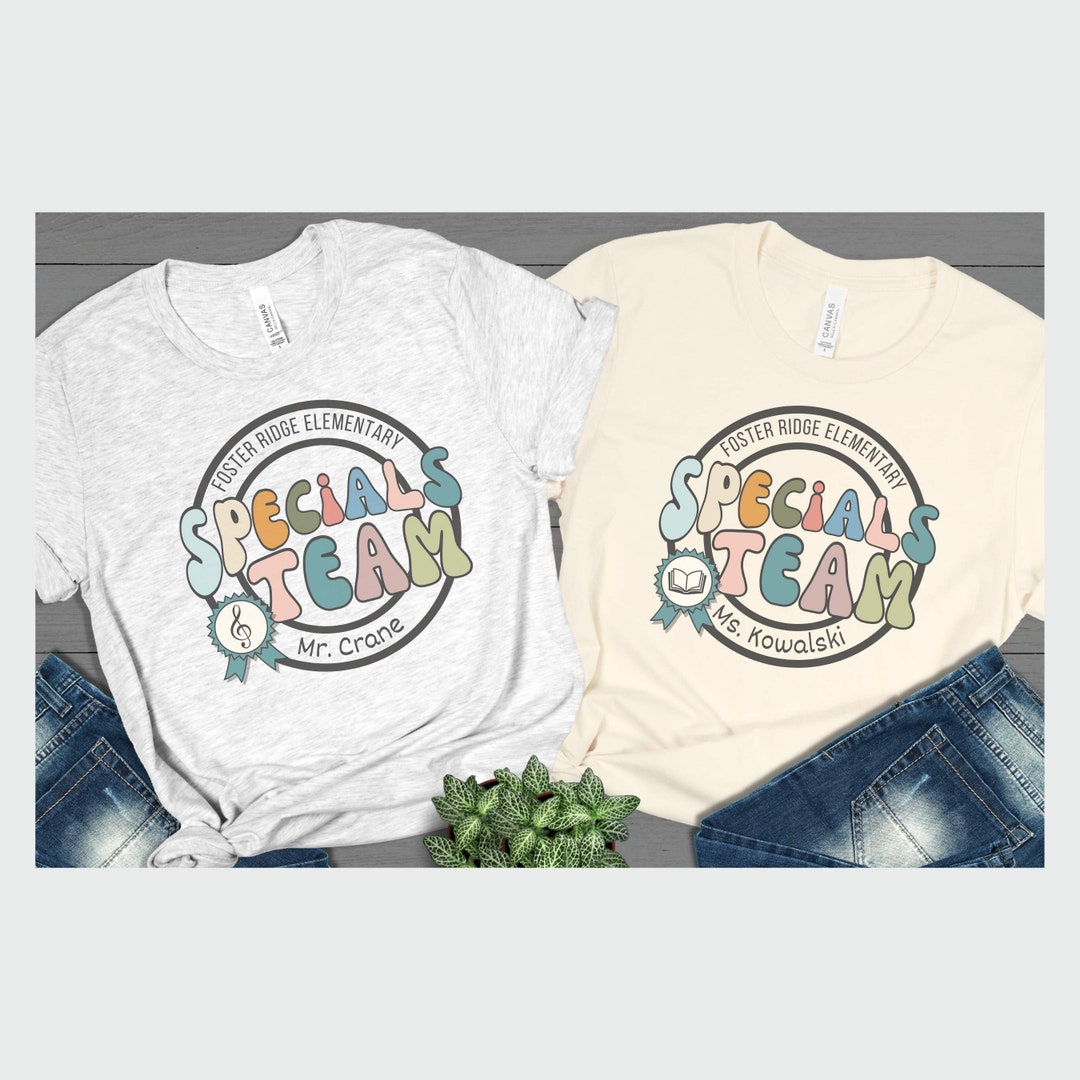 Custom Elementary Specials Team Shirts, Matching Personalized Tshirts ...