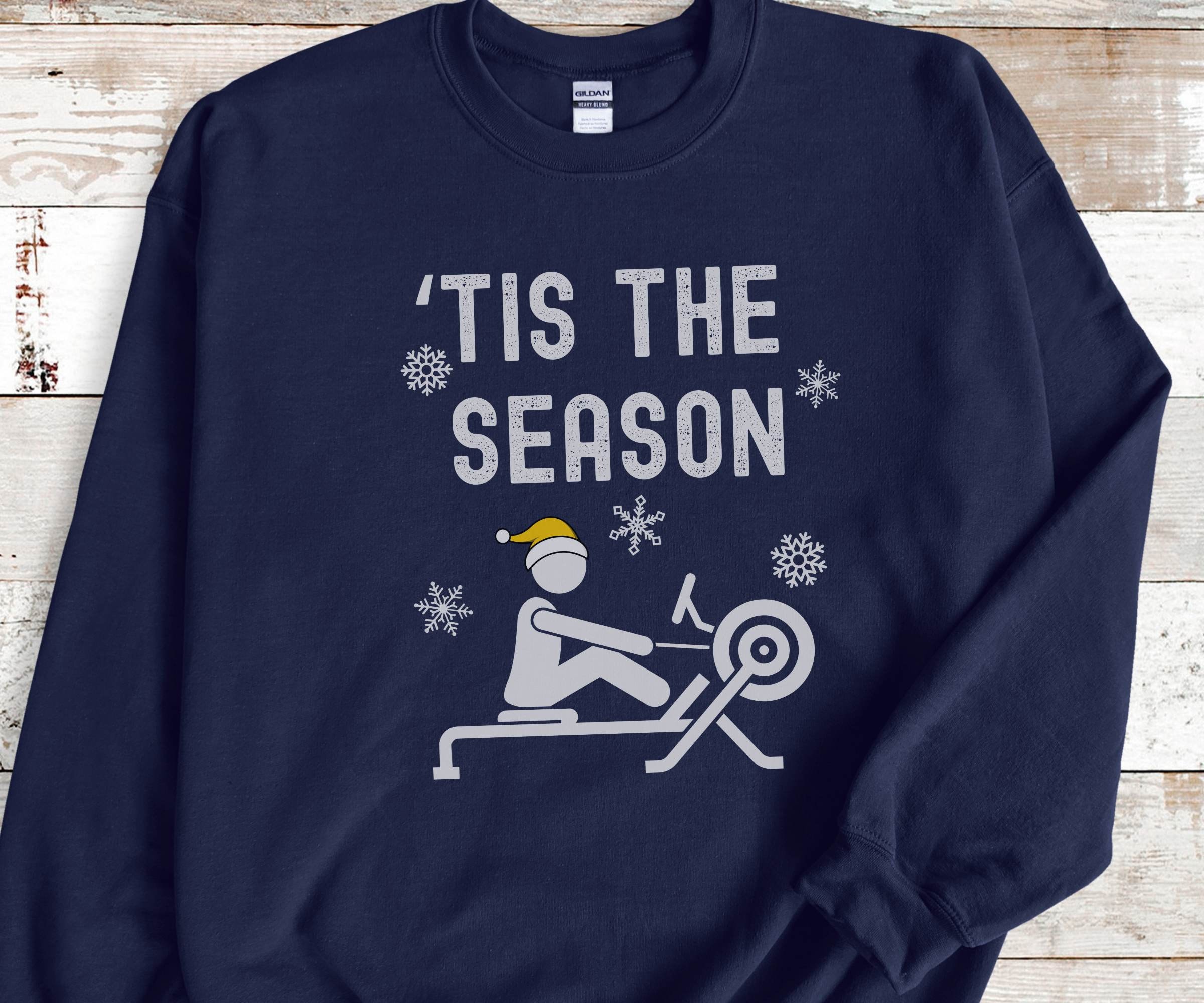 Christmas Rowing Sweater, Funny Crew Winter Erging Sweatshirt for ...