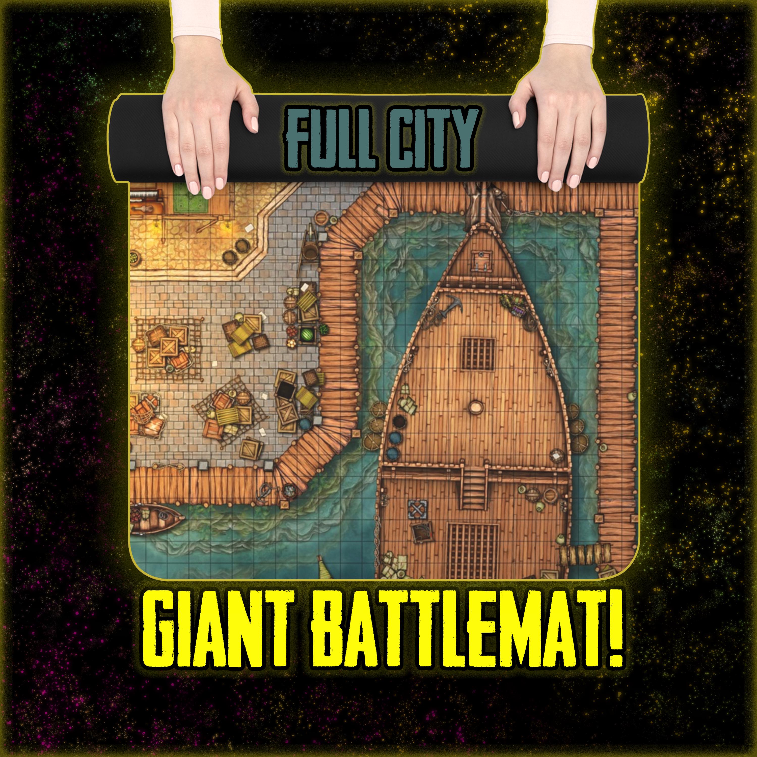 Massive High-detail D&D Battlemat Large Fantasy Map for Tabletop Rpgs ...