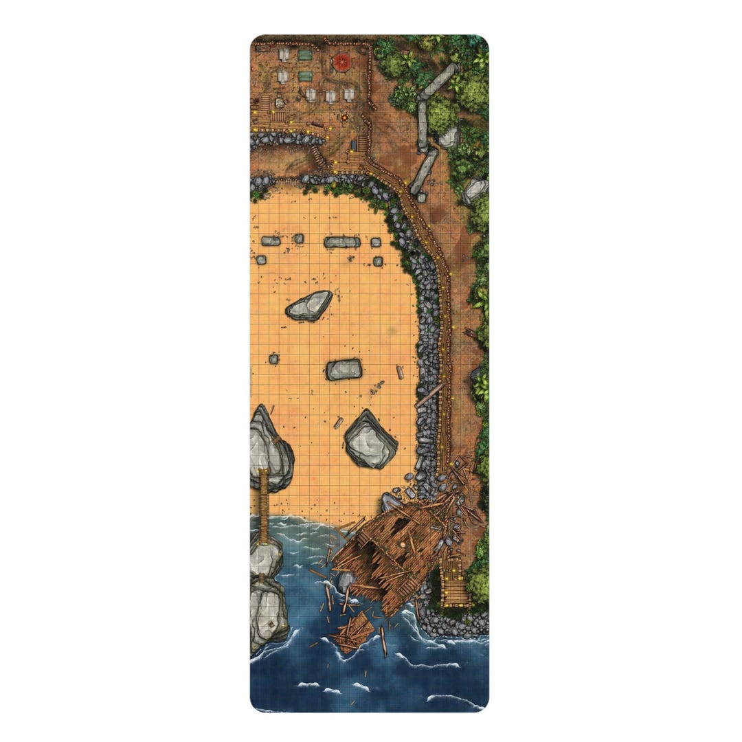 Massive Dnd Battlemap Beach Invasion 8k Resolution Rubberized, Durable ...